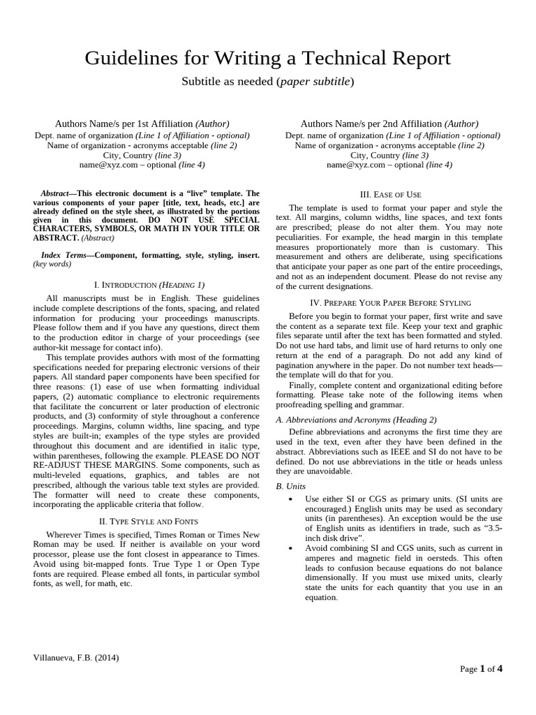 Technical Report Format | PDF | Bracket | Citation