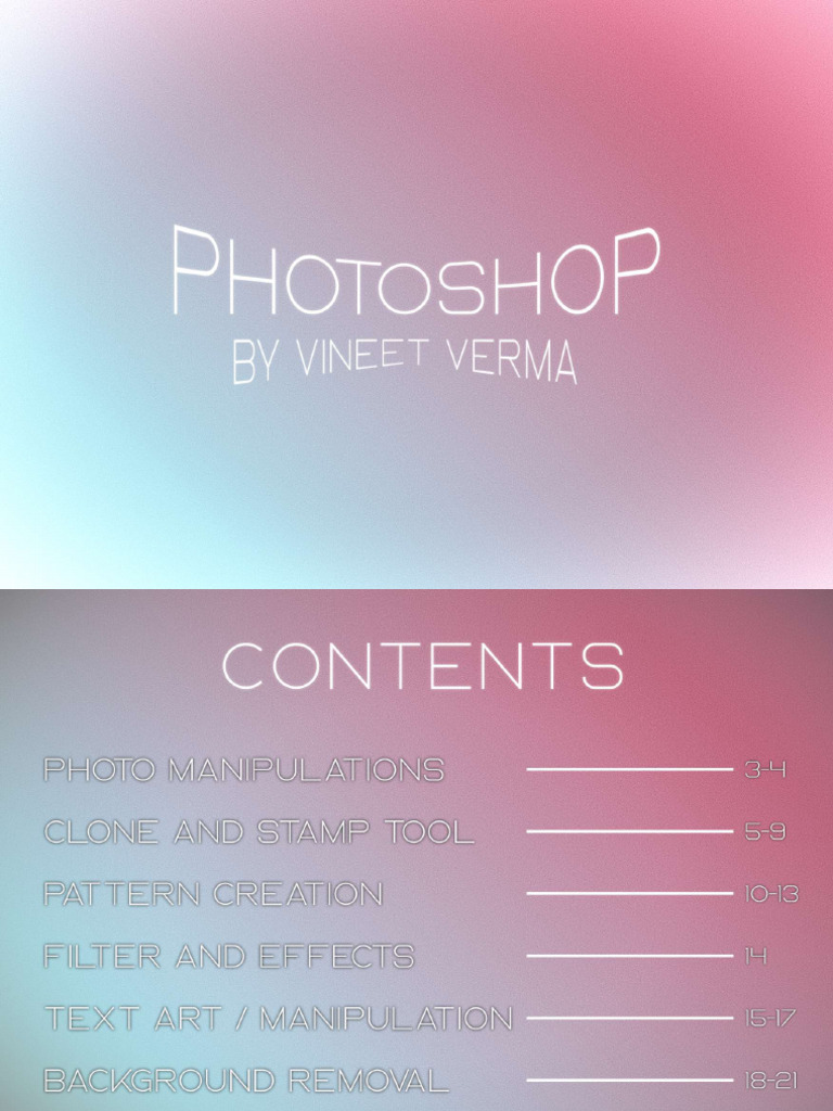 Vineet - Photoshop Submission | PDF