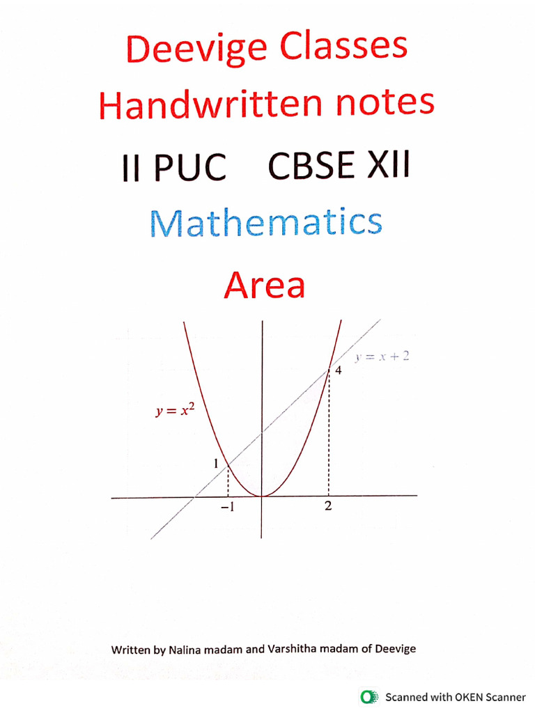 Area II PUC Handwritten Notes From Deevige | PDF