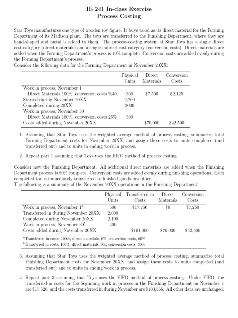 L11 EX1 | PDF | Supply Chain Management | Management Accounting