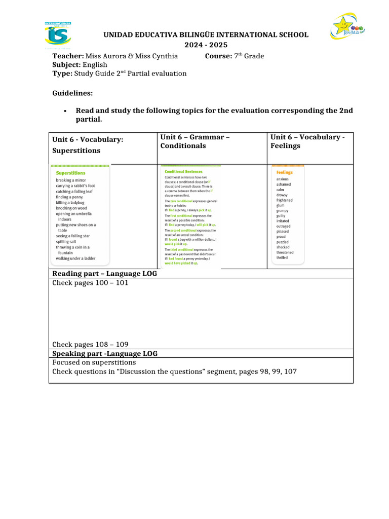 Study Guide 7th Grade 2nd P 2tri Test | PDF