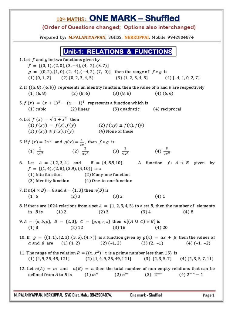 MATHS PROGRESS CHECK 10TH SSLC | PDF | Sphere | Area