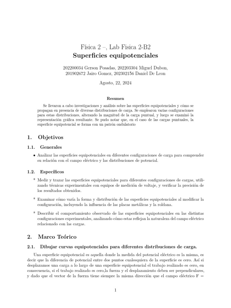 INFORME1_GRUPO 5_F2 (2) | PDF | Campo eléctrico | voltaje
