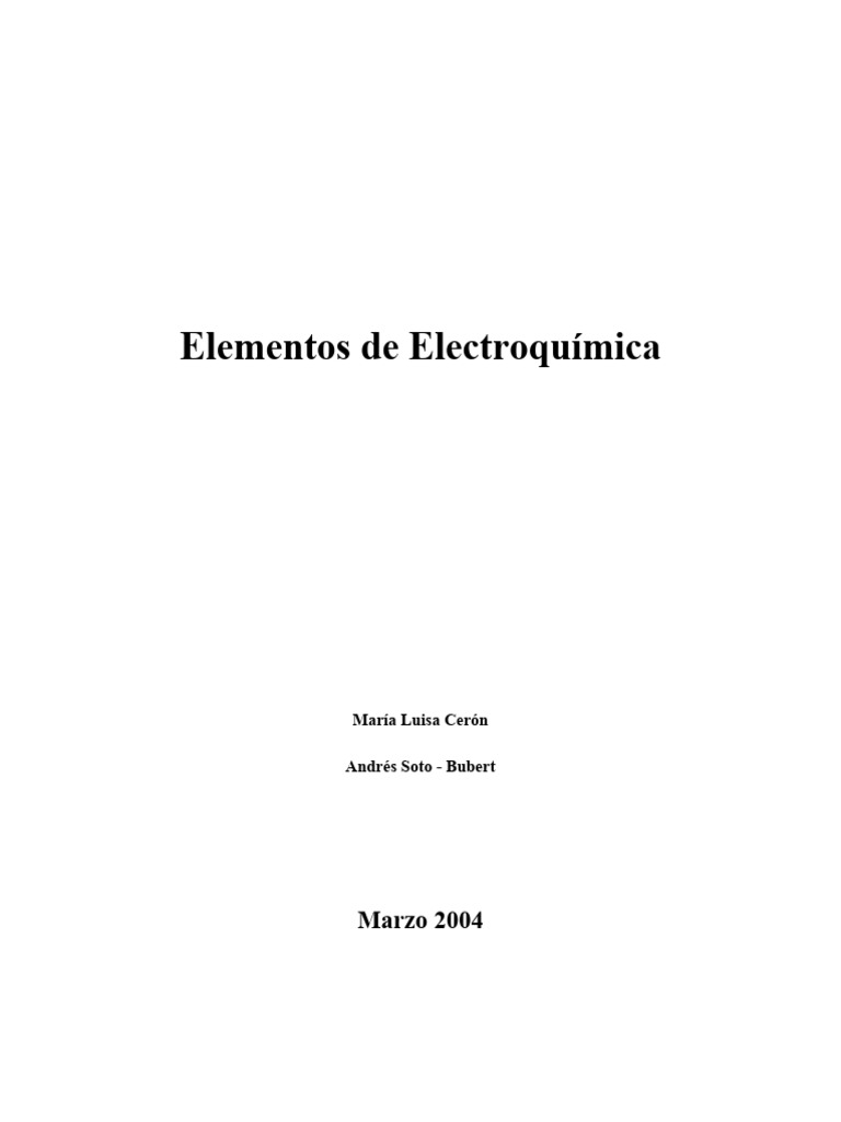 Elementos de Electroquimica | PDF | Redox | Química