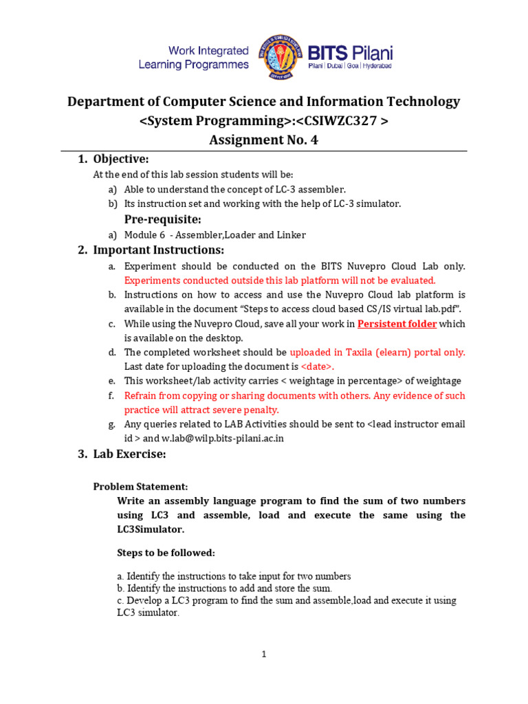 SP_Lab Assignment IV | PDF | Assembly Language | Computer Programming SP_Lab Assignment IV | PDF | Assembly Language | Computer Programming