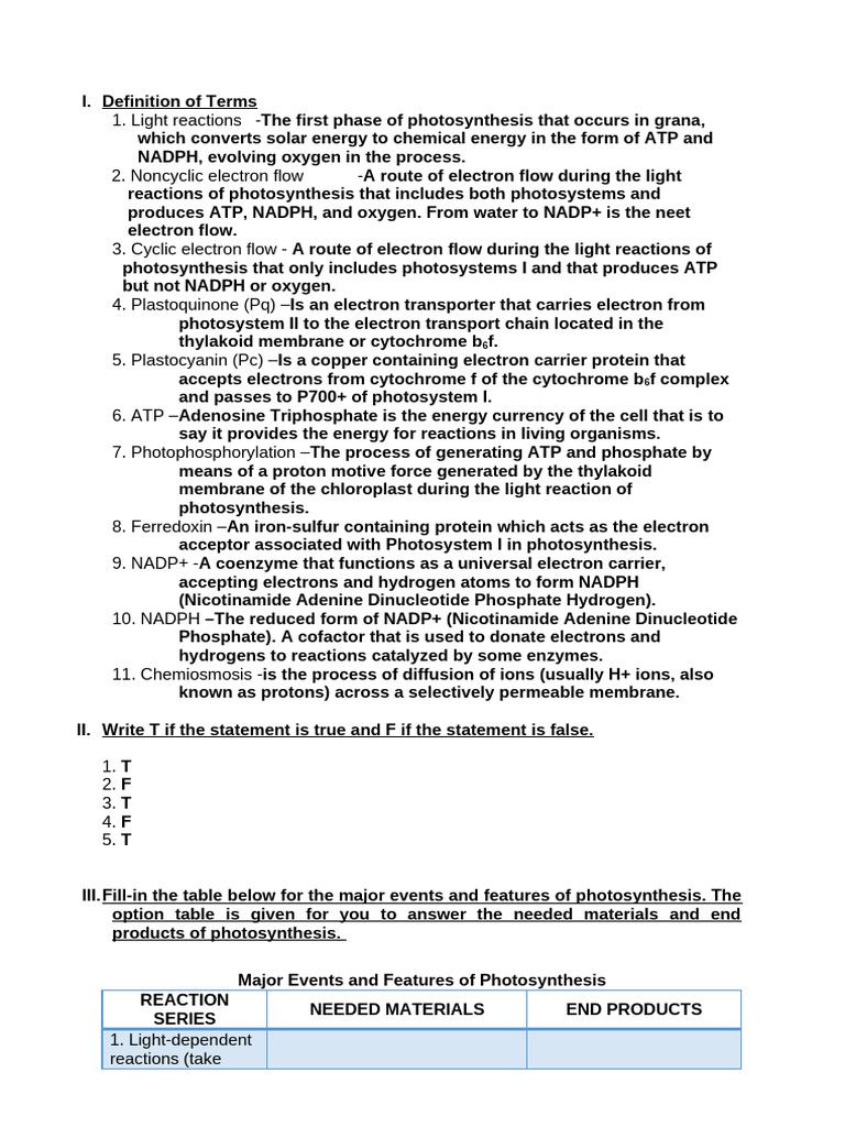 -Assignment 3_Photosynthesis | PDF | Photosynthesis | Electron ...