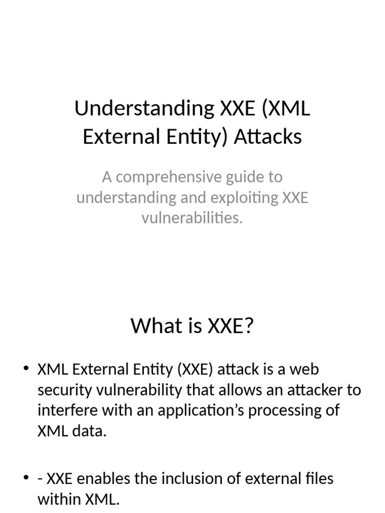 XXE Exploitation Presentation | PDF