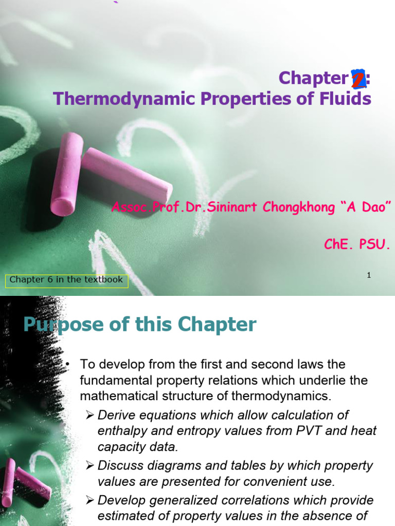Thermodynamic Properties of Fluids | PDF | Gibbs Free Energy ...