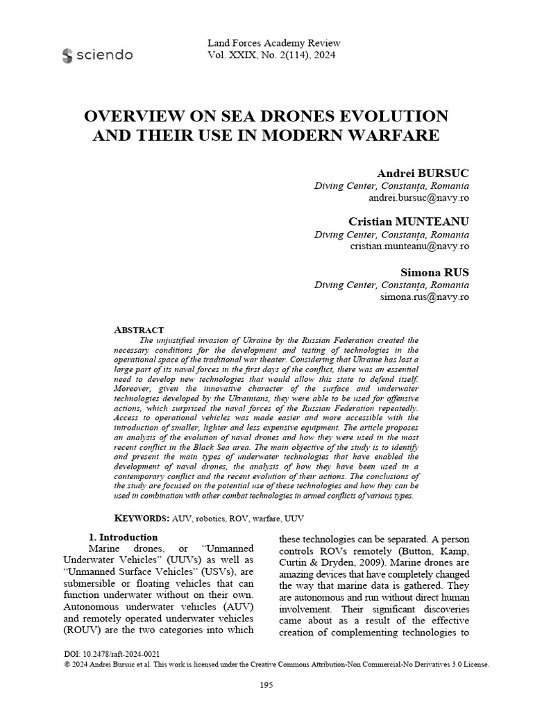 Evolution of Sea Drones in Warfare | PDF | Anti Submarine Warfare ...