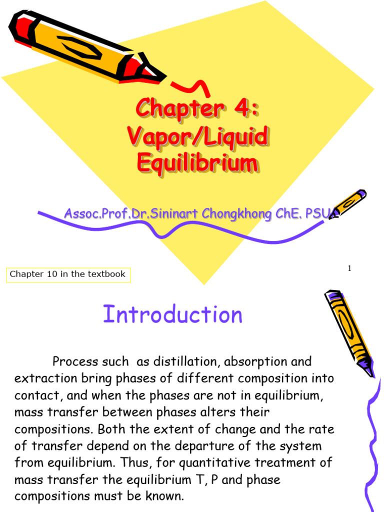 Vapor/Liquid Equilibrium Guide | PDF | Phase Rule | Phase (Matter)