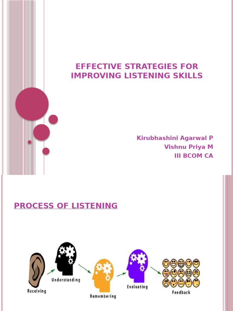 Improve Your Listening Skills Effectively | PDF