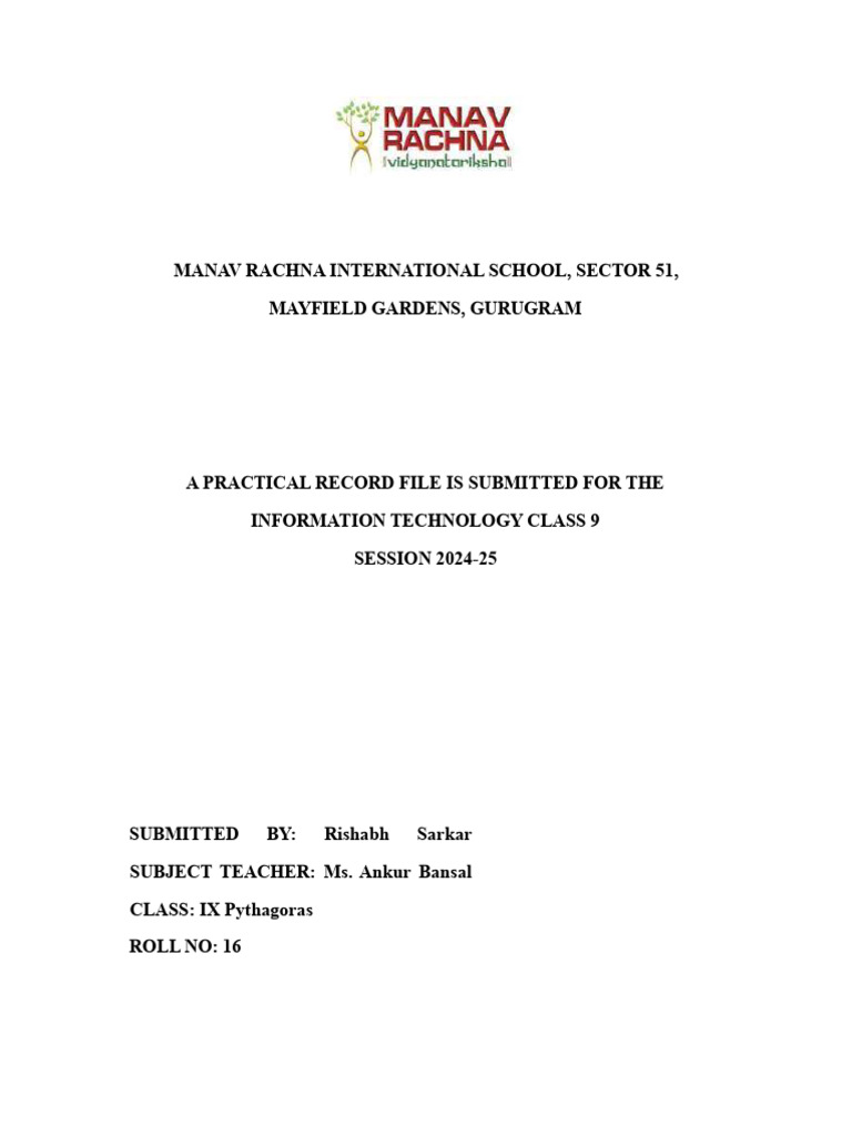 It Practical File Final | PDF