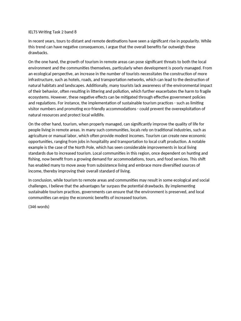 IELTS Writing Task 2 Band 8 | PDF