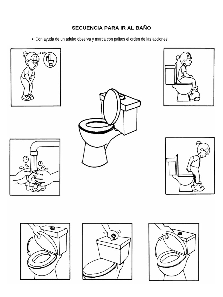 SECUENCIA PARA IR AL BAÑO imprimir | PDF