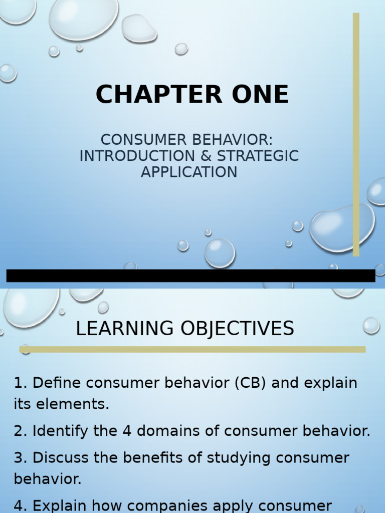Consumer Behavior Chapter 1 - Introduction | PDF | Behavior | Consumer Behaviour