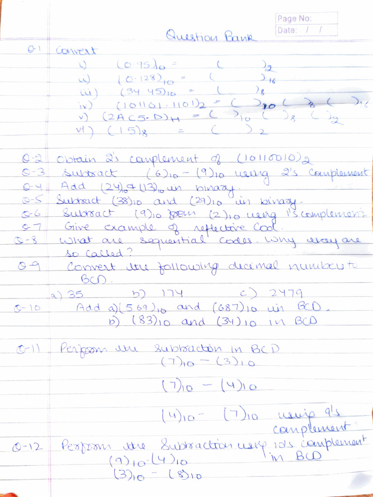 DLCD UNIT 1 Question Bank | PDF