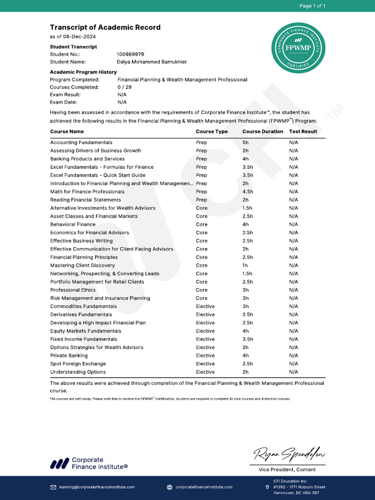 transcript-FPWMP | PDF
