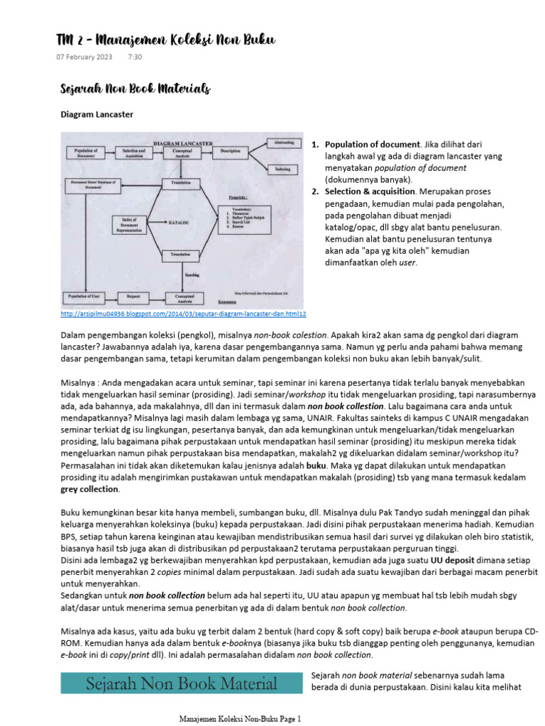 TM 2 - Sejarah Non Book Material | PDF