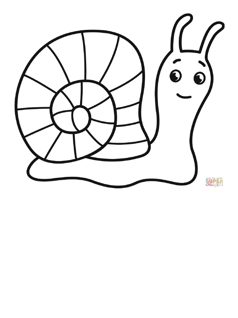 Snail Coloring Page - Free Printable Coloring Pages | PDF