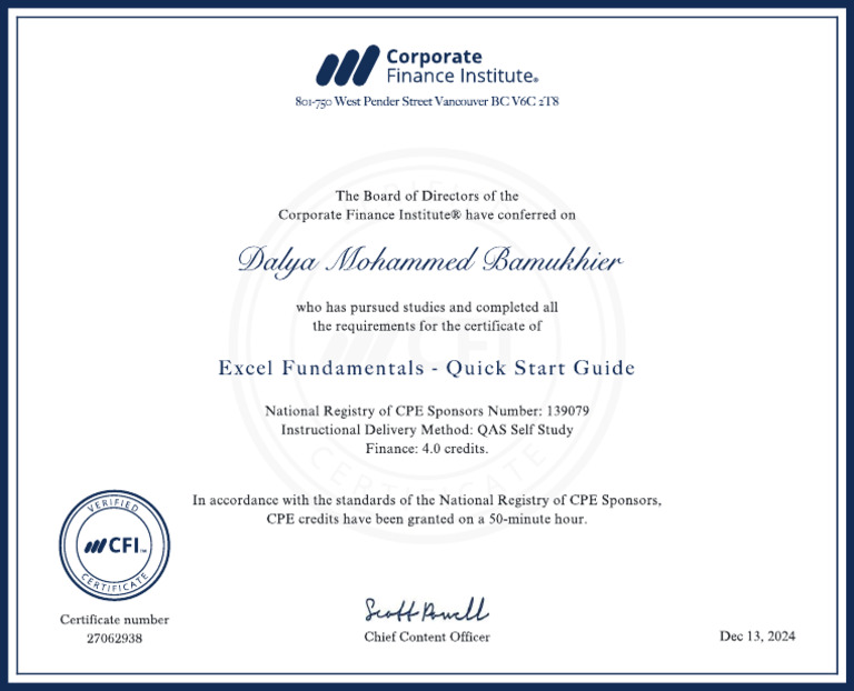 Excel Fundamentals - Quick Start Guide CPE | PDF