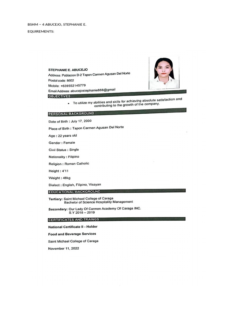 Abucejo Stephanie | PDF