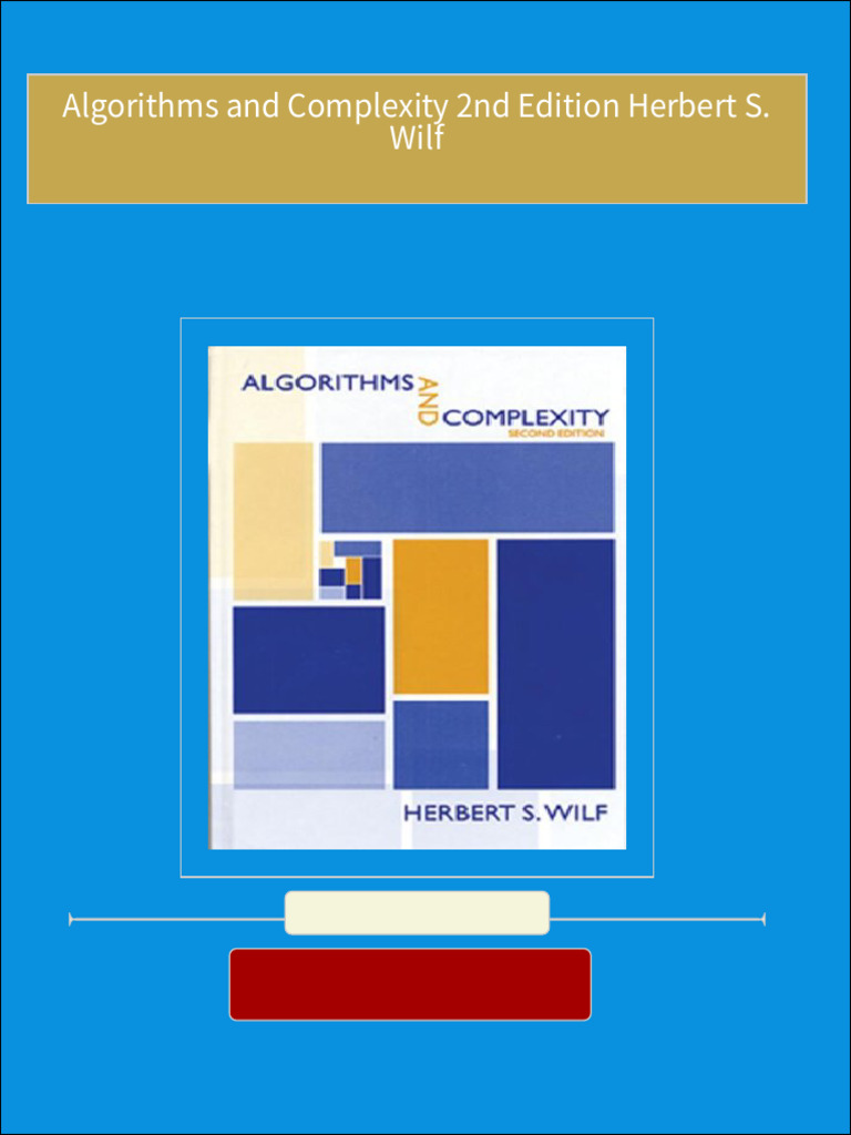Algorithms and Complexity 2nd Edition Herbert S. Wilf All Chapters ...