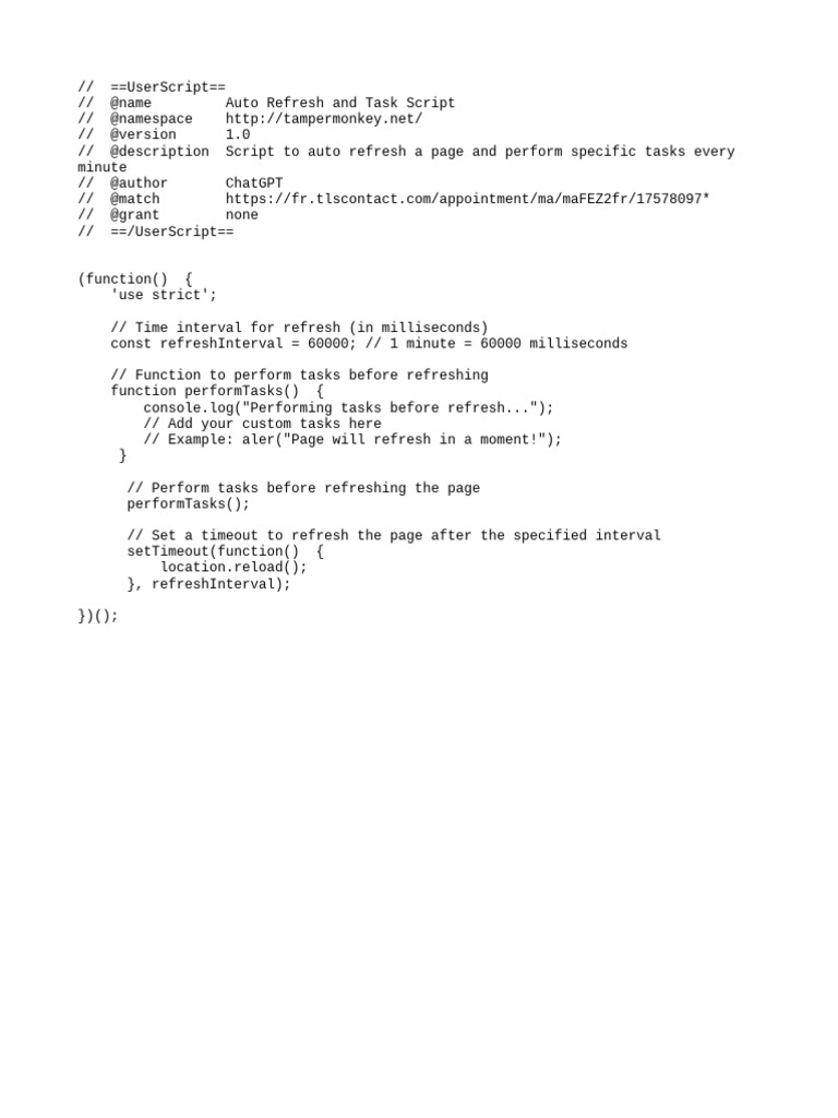 UserScript Auto Refresh01 Tls | PDF
