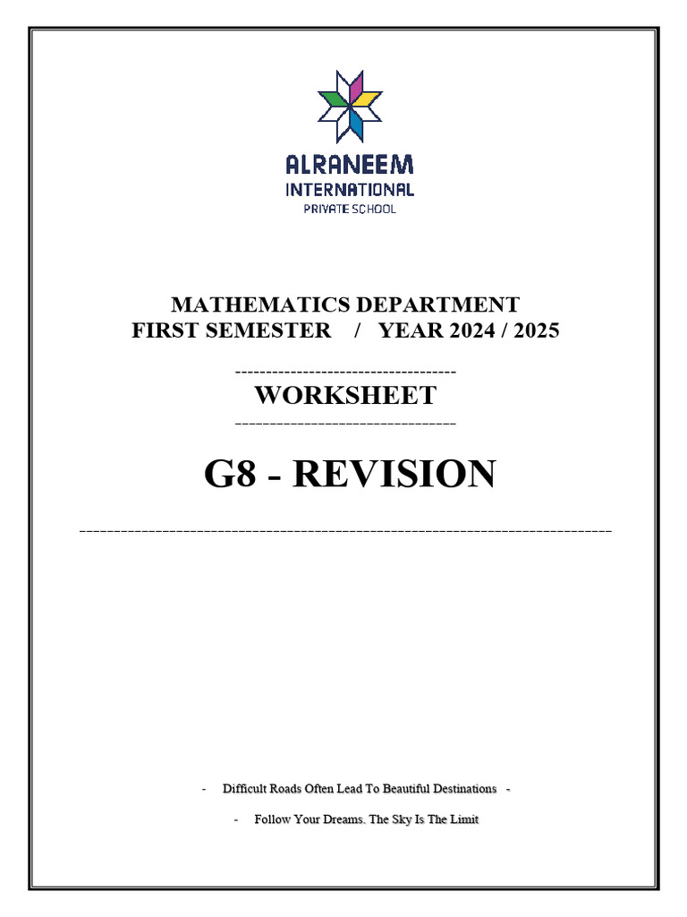 G8 - S1 ..... | PDF | Arithmetic | Elementary Geometry