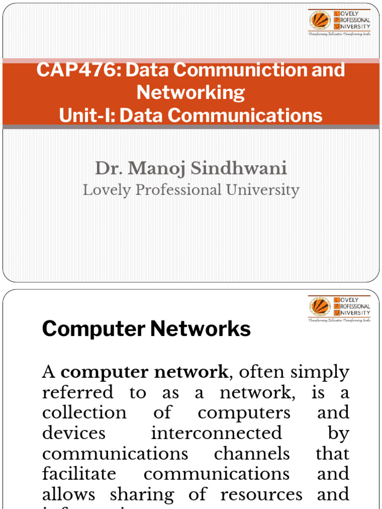 01 Unit-1 Data Communication1 | PDF | Duplex (Telecommunications ...