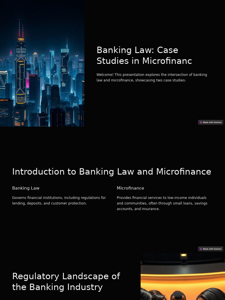 Banking Law & Microfinance Case Studies | PDF | Banks | Lawsuit