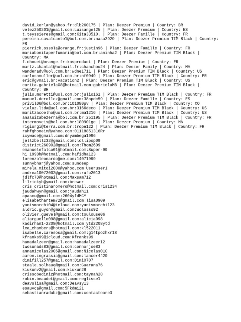 x101 Deezer Premium Accounts | PDF | Android (Operating System) | Information Appliances