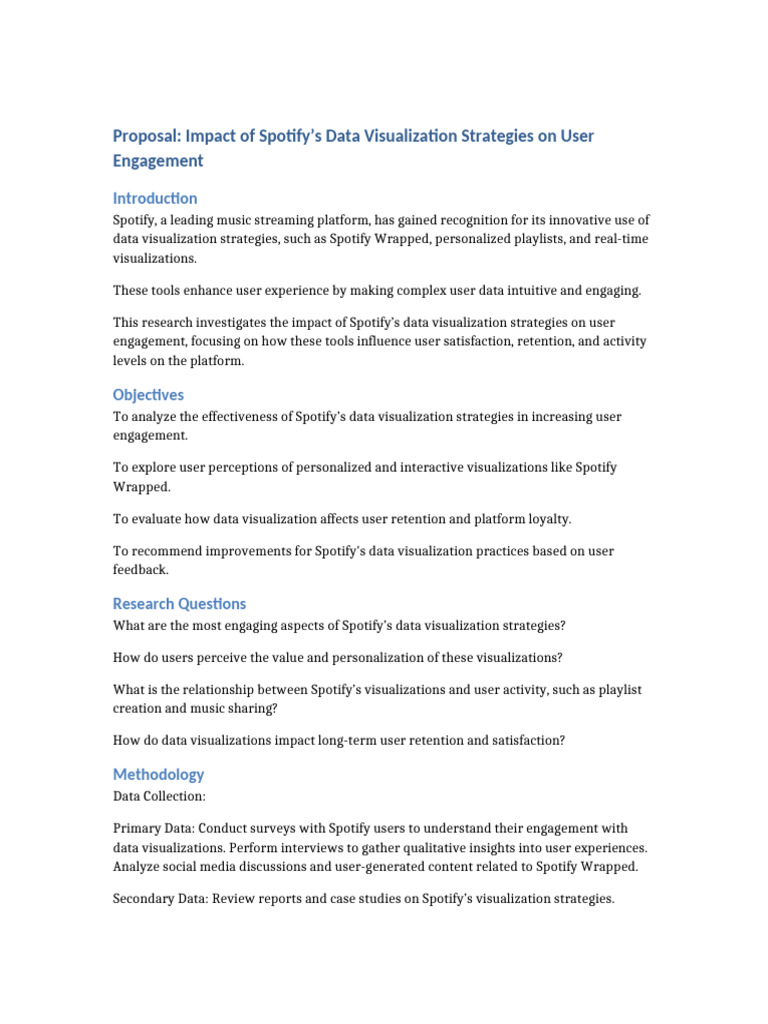 Spotify Data Visualization Proposal | PDF | Data | Data Analysis