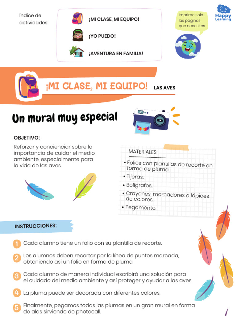 Actividades educativas sobre aves | PDF | Aves