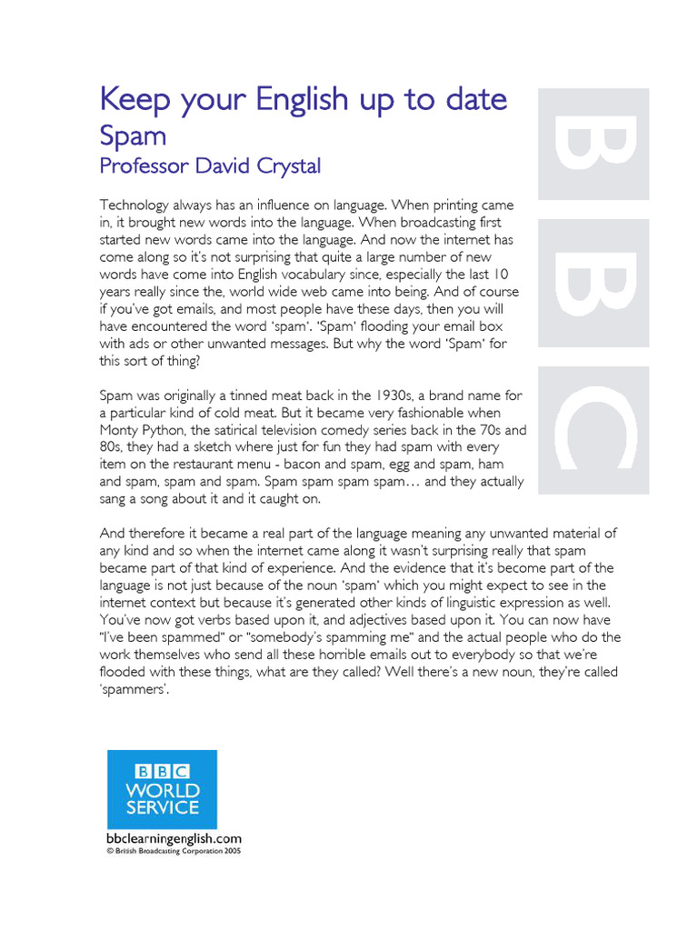 Uptodate Spam Transcript | PDF