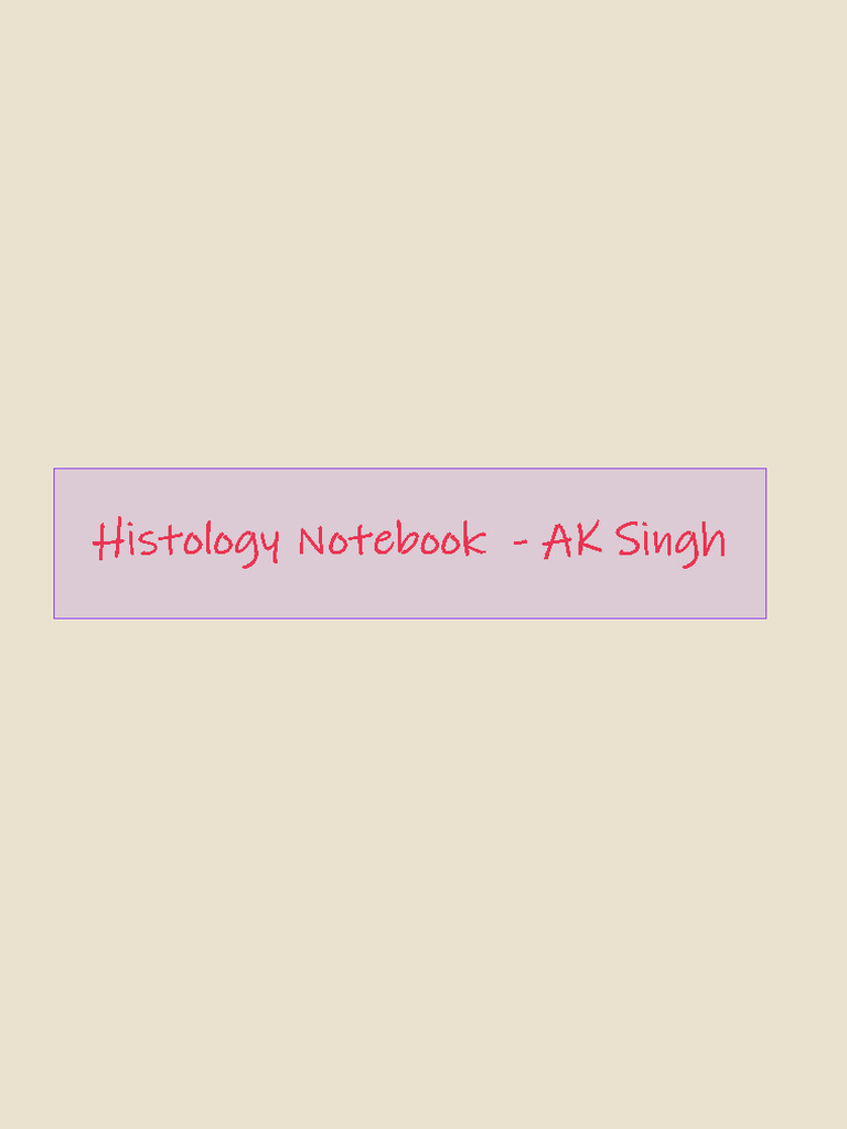 Histology notes anurag | PDF