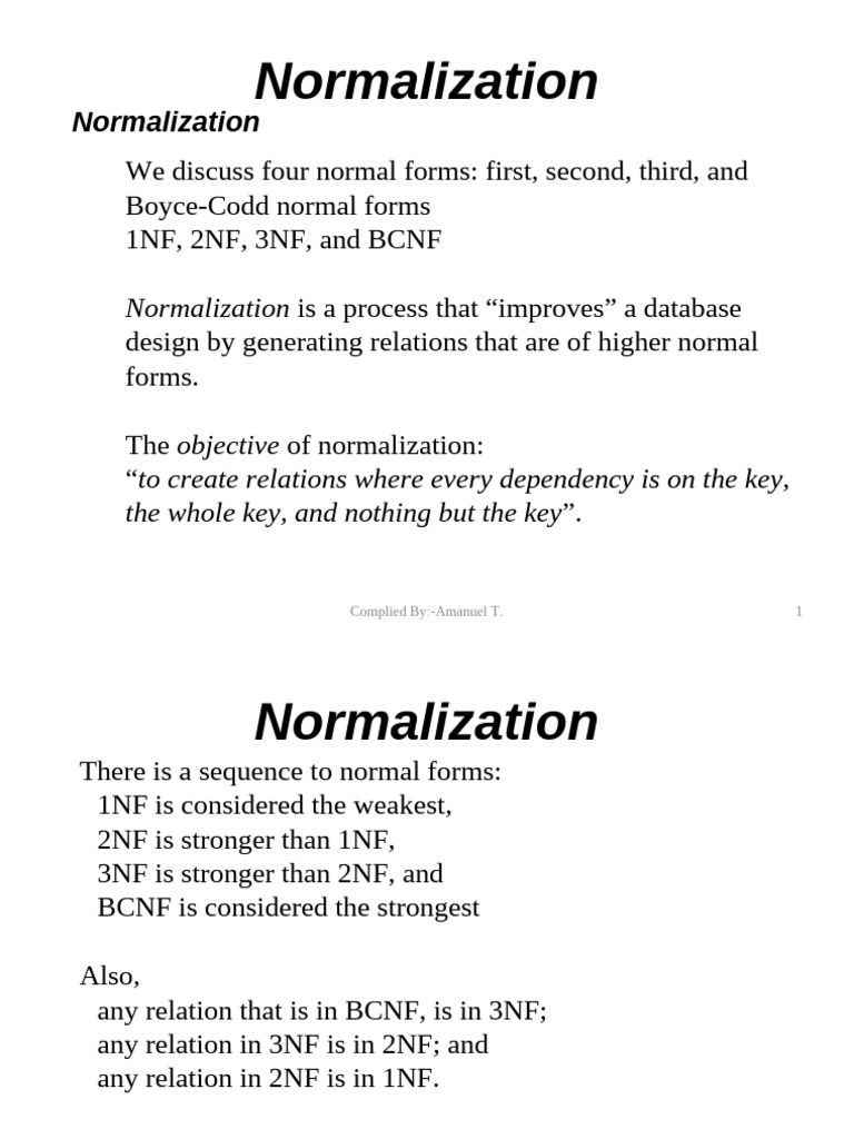 8 Normalization | PDF | Information Technology Management | Data Management