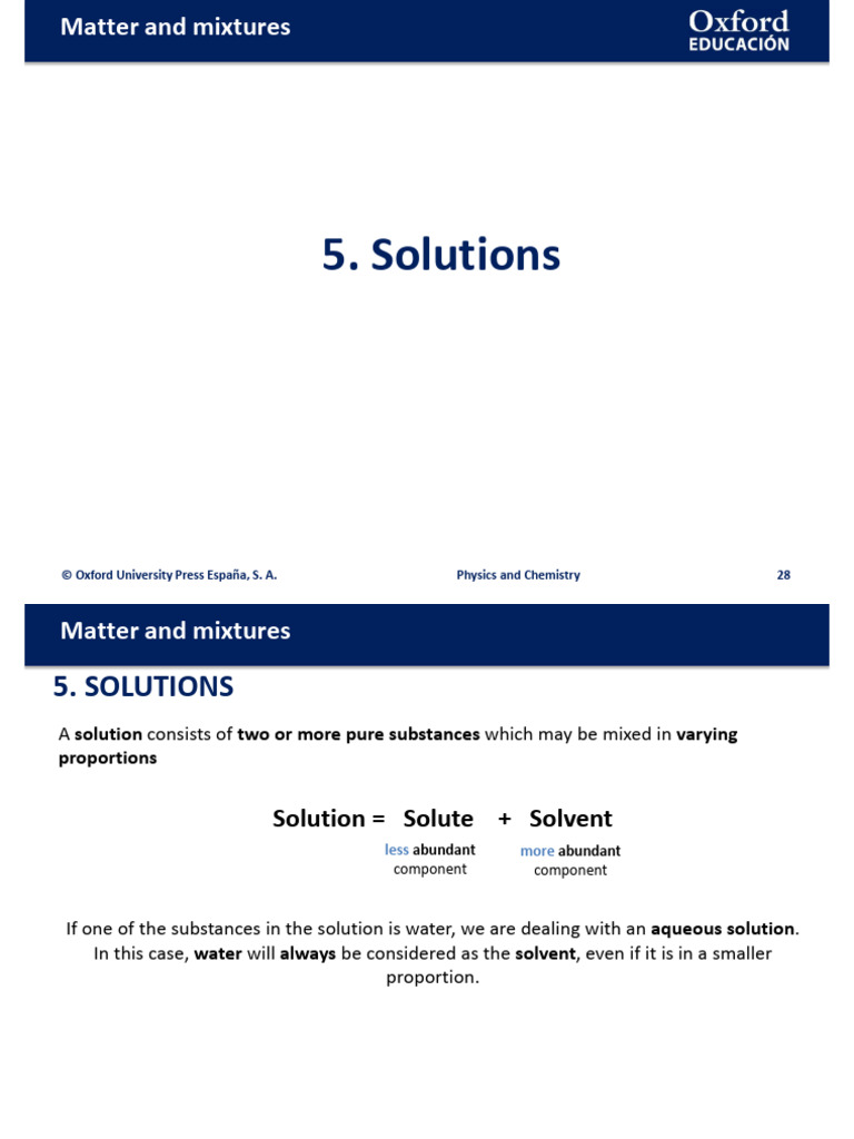 Solutions_Theory | PDF | Solubility | Mixture