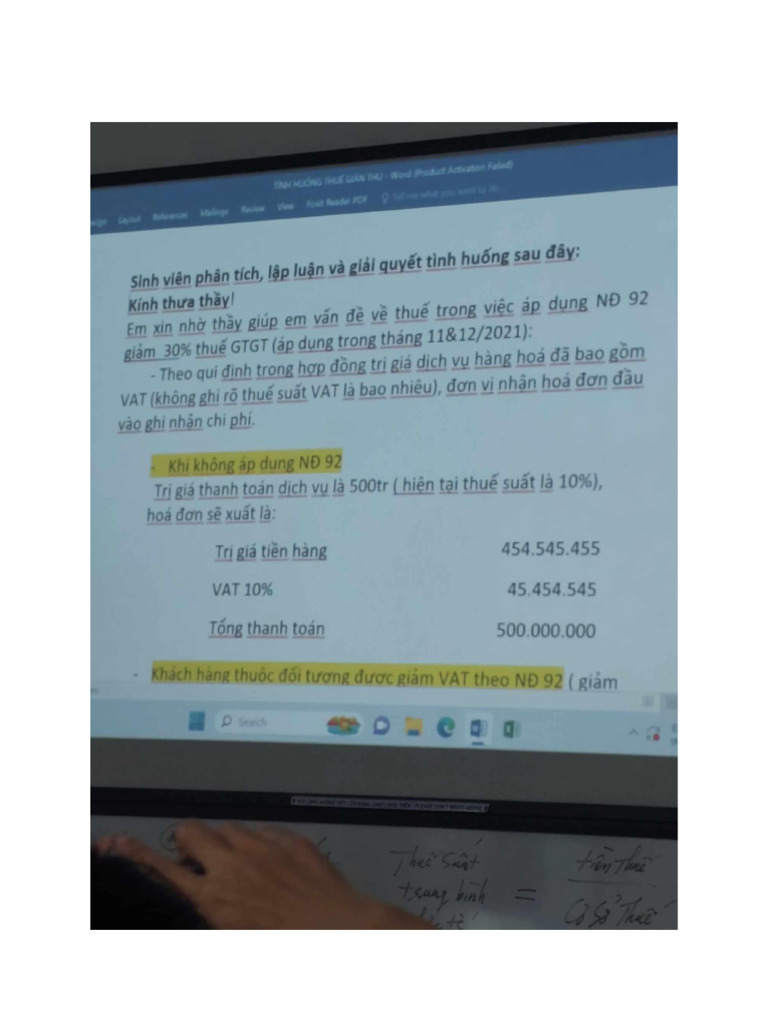 bài tập tình huống thuế gián thu nlt | PDF