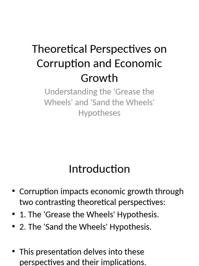 Theoretical Perspectives On Corruption | PDF