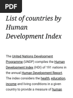 Human Development Index (HDI) by Country 2025 | PDF | Human Development Index | Economies