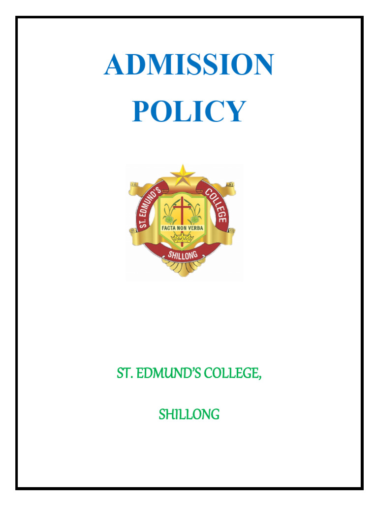 Policy Admission PDF College Postgraduate Education