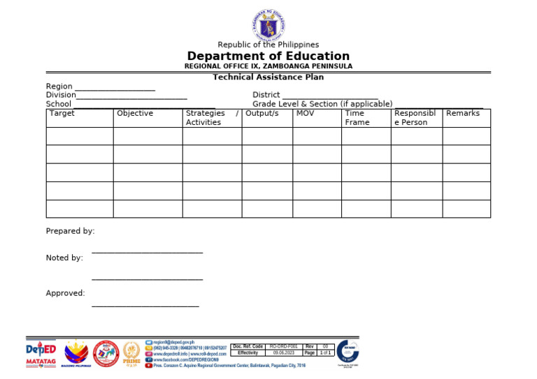 Technical Assistance Tool 1 | PDF