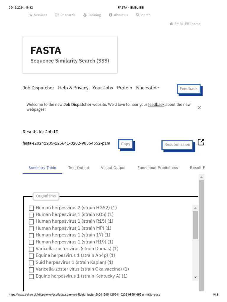 Fasta - Embl-Ebi | PDF