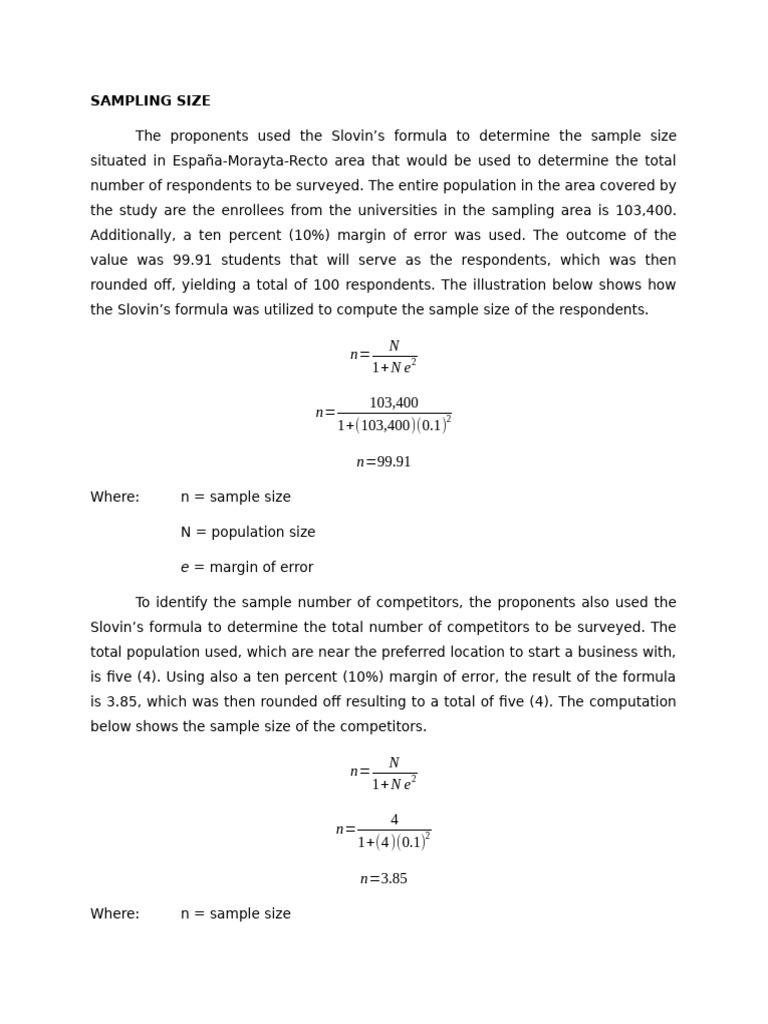 Sampling Size | PDF