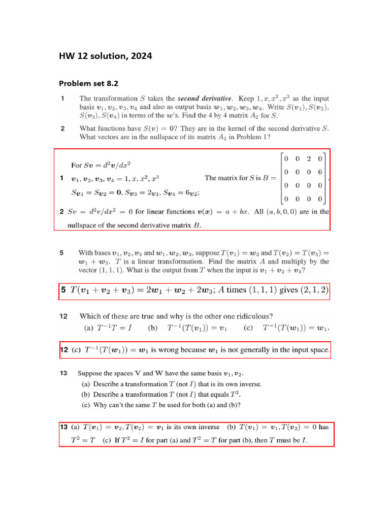 HW 12 Solution | PDF