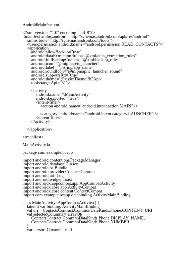 ContentProvider | PDF | Android (Operating System) | Computing