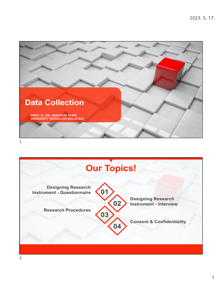 Nota Data collection | PDF | Validity (Statistics) | Questionnaire