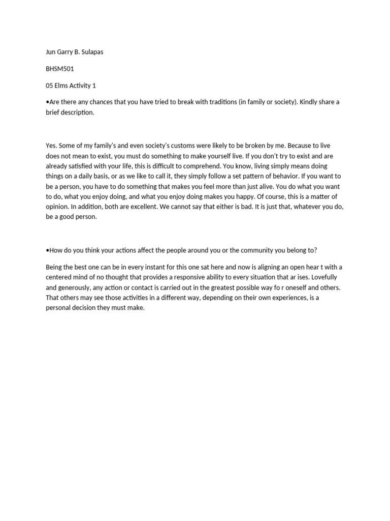 05 Elms Activity 1greatbooks | PDF