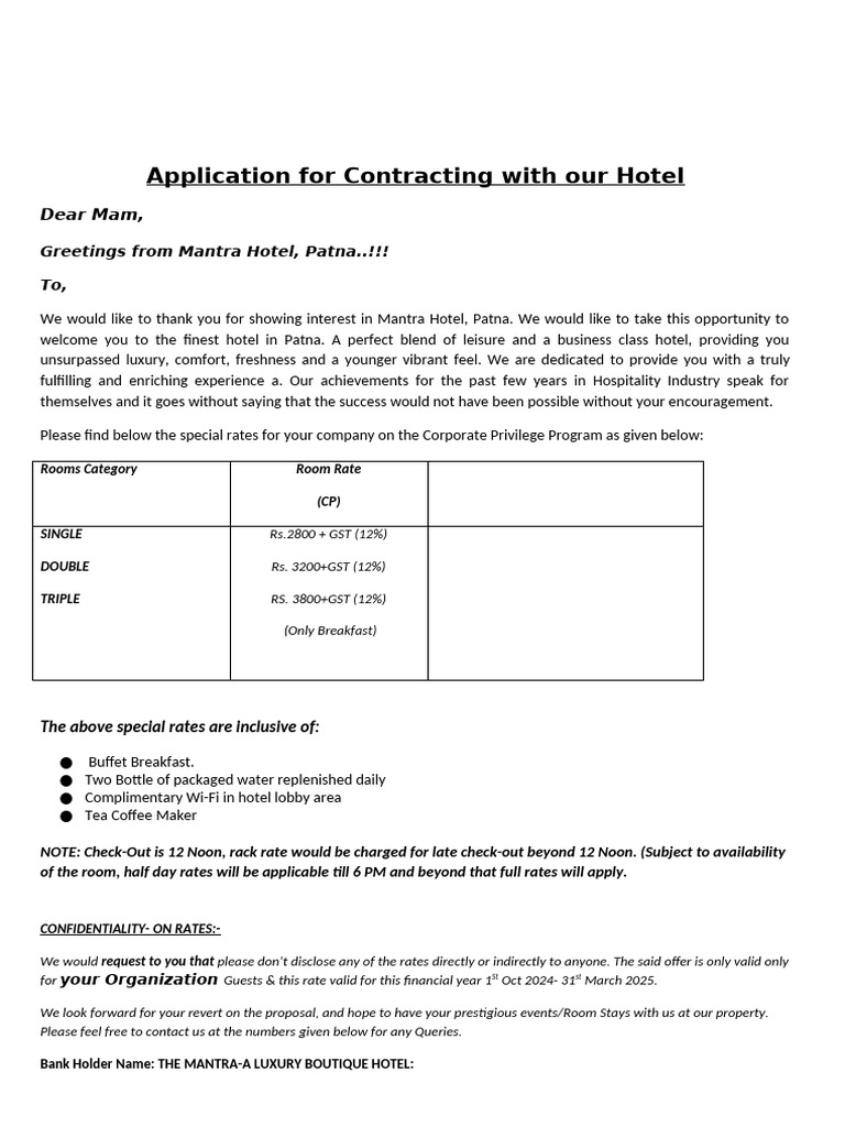 Rooms Proposal | PDF