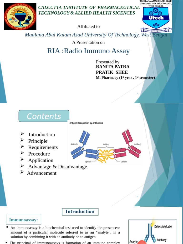 RIA | PDF | Immunoassay | Immunology